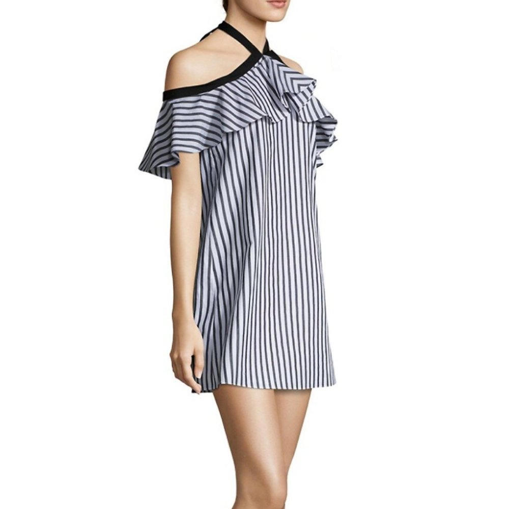 Alice + Olivia Alexia Cotton Halter Dress - Gem